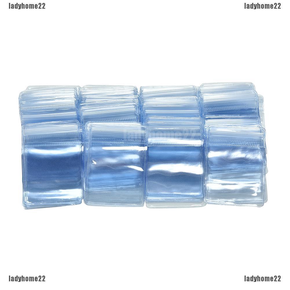 100Pcs Badge Holders Clear Plastic Coin Wallets Storage Envelopes Bag 5 ...