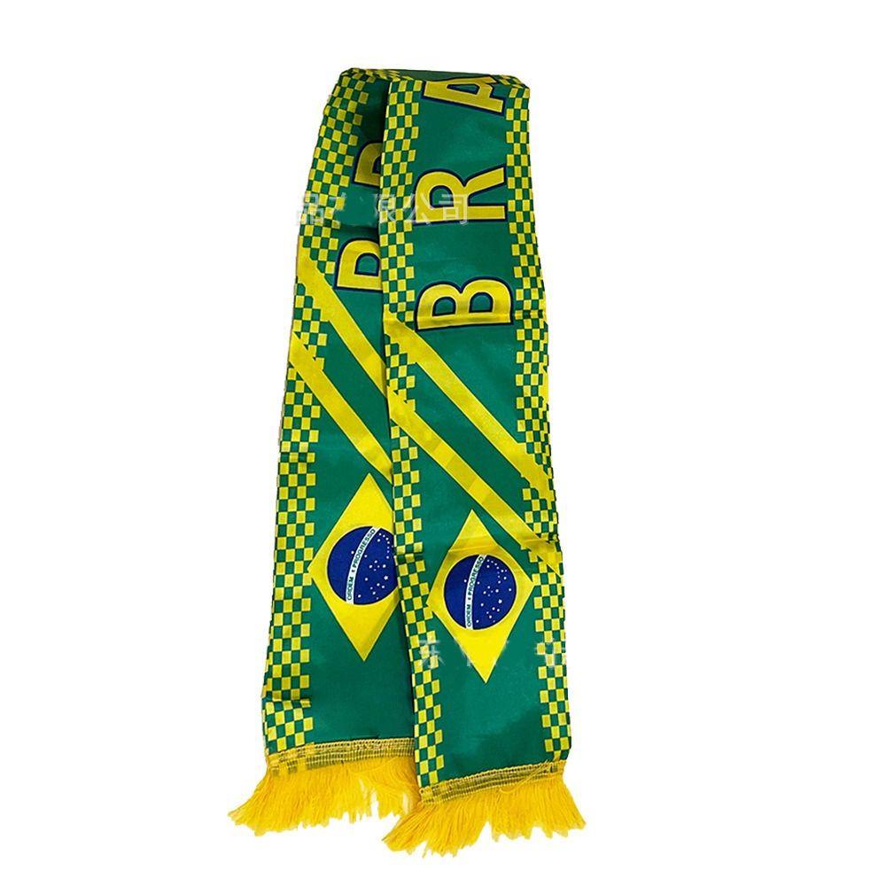 Daron ผ้าพันคอ ลายทีมชาติฟุตบอลโลก Qatar ประดับพู่ เหมาะกับของขวัญ ...