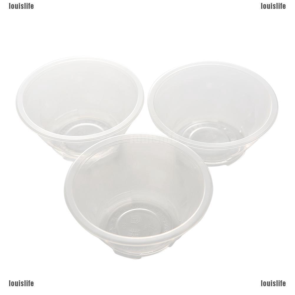 thro 20 Pcs Clear Plastic Disposable Rice Serving Bowl Outdoor Picnic ...
