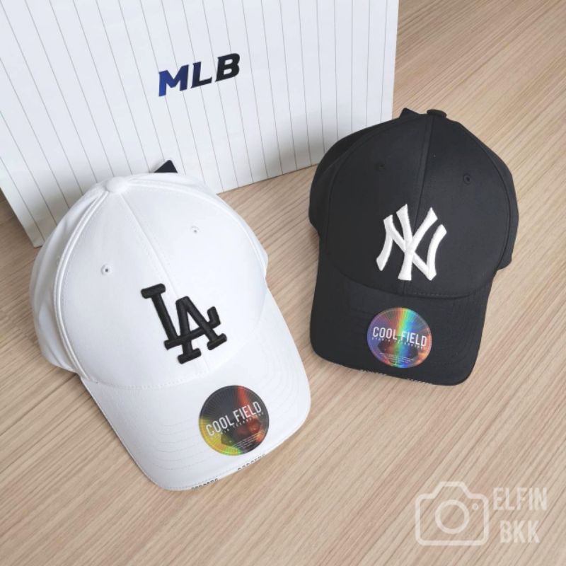 แท้ หมวกแก๊ป MLB Cool field Gothic Cap -NY B Boston Yankees สีดำ สีขาว ...