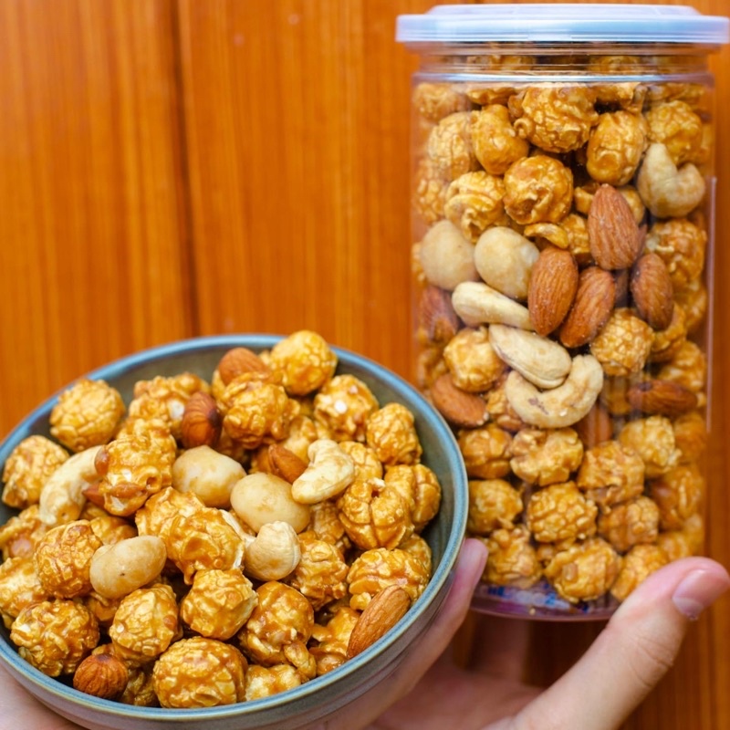 Caramel Popcorn Mixed Nuts (800ml) คาราเมลป๊อปคอร์น แมคคาเดเมีย อัลมอน ...