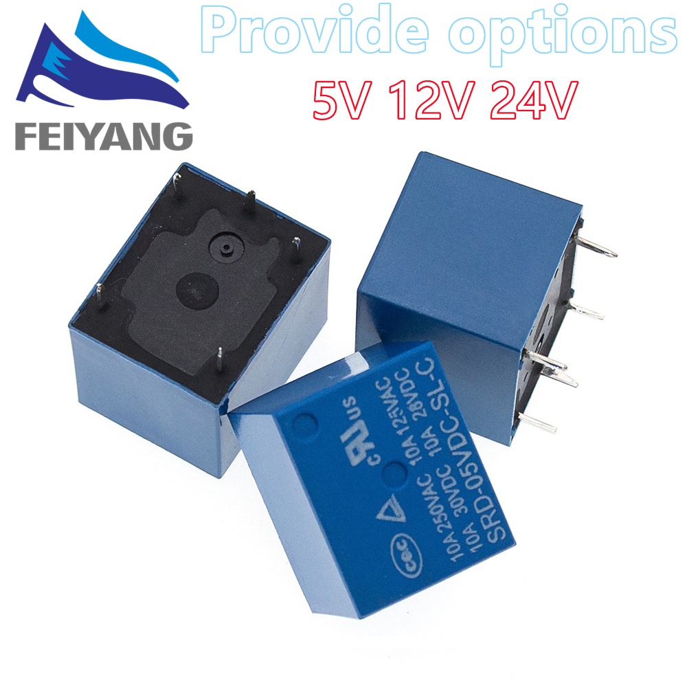 รีเลย์ SRD-05VDC-SL- SRD-12VDC-SL-C SRD-24VDC-SL-C 5PINS 5 Pin 5V 24V ...