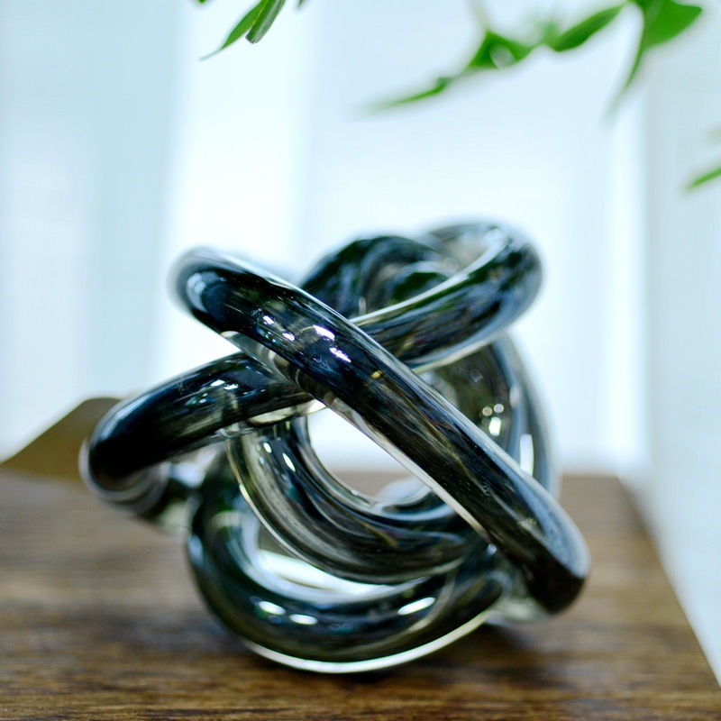 Glass Knots Decor Glass Knot Sculpture Home Art Abstract Rope Knot ...