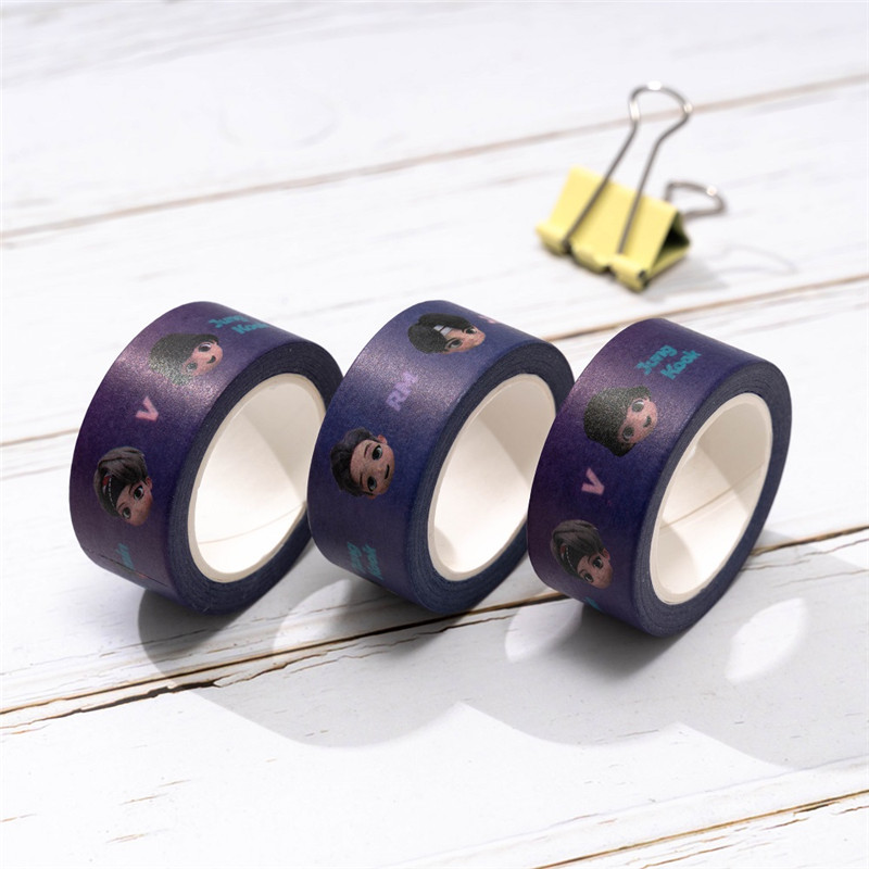 KPOP BTS BT21 Masking Washi Tape DIY Adhesive Tapes Stickers qlBg ...