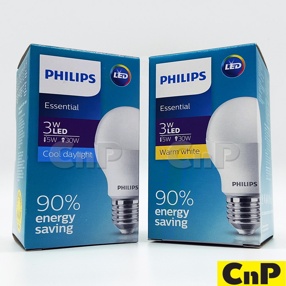 PHILIPS หลอดไฟ LED Bulb 3W รุ่น Essential | Shopee Thailand