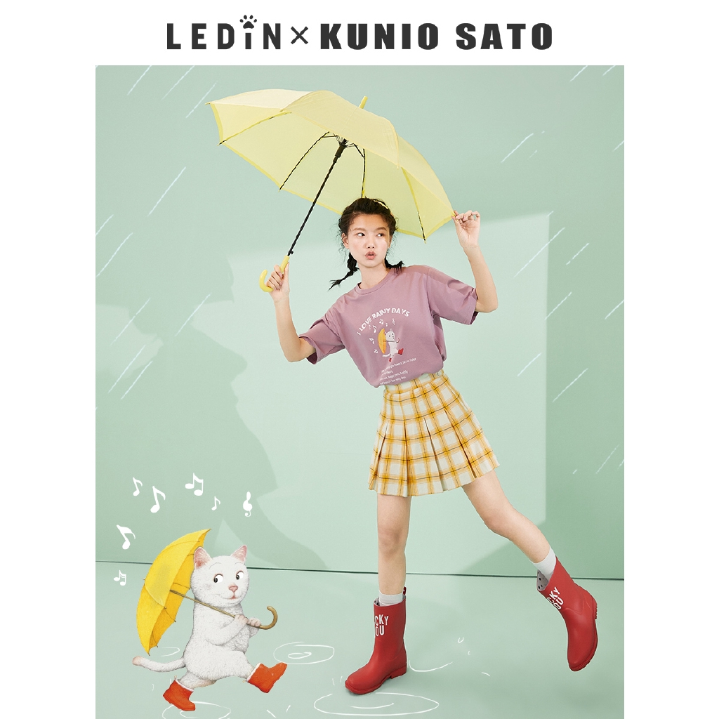 เสื้อยืดแขนสั้น พิมพ์ลาย Le Ding น่ารัก แฟชั่นฤดูใบไม้ผลิ สําหรับ ...