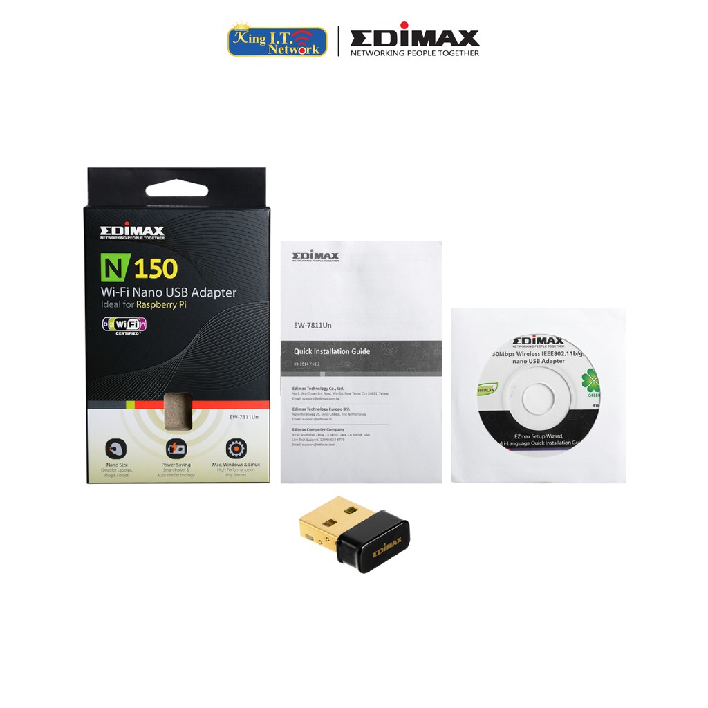 EDIMAX (EW-7811Un V2) N150 Nano USB Wi-Fi Adapter - kingitnetwork ...