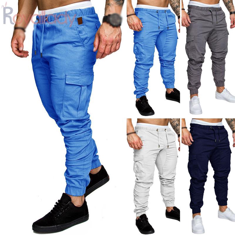 Male Jogger Slim Fit Pencil Solid Casual Cargo Holiday Plus Size Hip Hop Skinny Summer Elastic ...