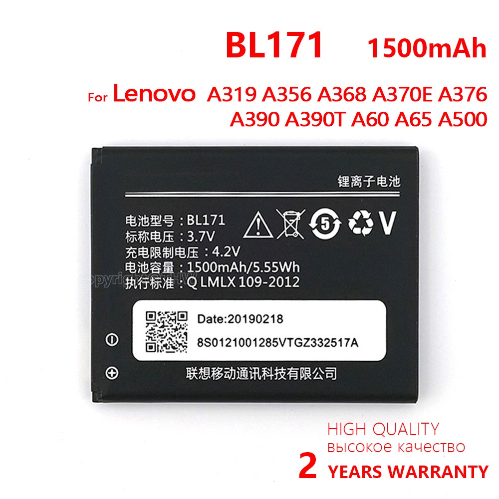100 Genuine batteria BL171 Battery For Lenovo A319 A356 A368 A370E A376 A390 A390T 1500mAh Phone ...