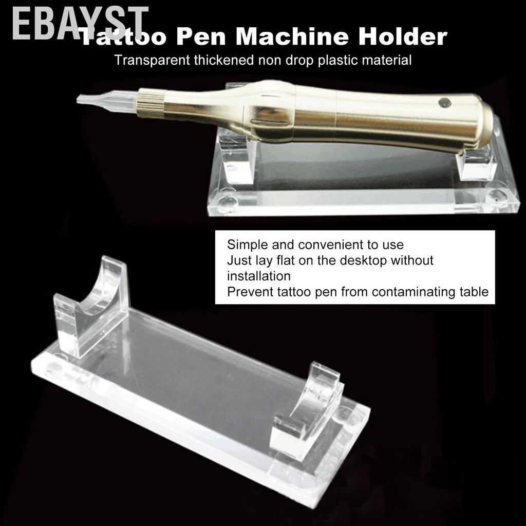 Ebayst Tattoo Pen Machine Holder Display Stand Transparent Plastic ...