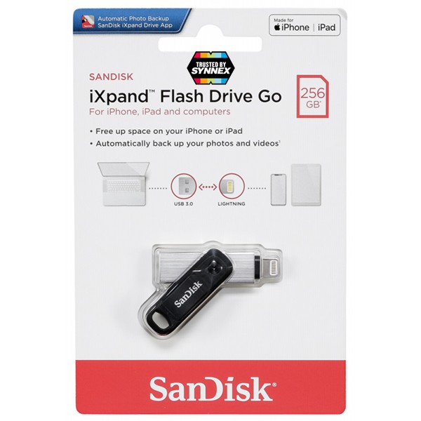 SanDisk iXpand Flash Drive Go 256GB for i Phone and i Pad OTG (SDIX60N ...