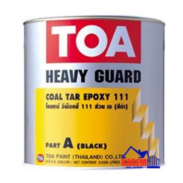 TOA Coaltar Epoxy 111 ทีโอเอ โคล ทาร์ อีพ็อกซี่ 111 รองพื้นกันสนิม (สีดำ) ชุด AB (ขนาด ชุด ...
