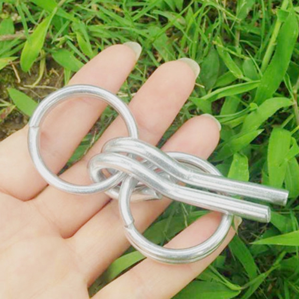 2PCS Awning Tent Poles Rings with 2 Pins for Outdoor Camping Hiking ...