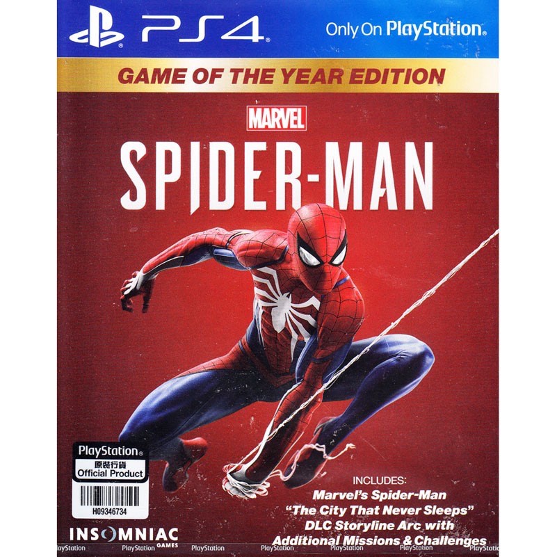 Playstation PS4 SPIDERMAN GAME OF THE YEAR EDITION (Z3EN) - plawarn ...