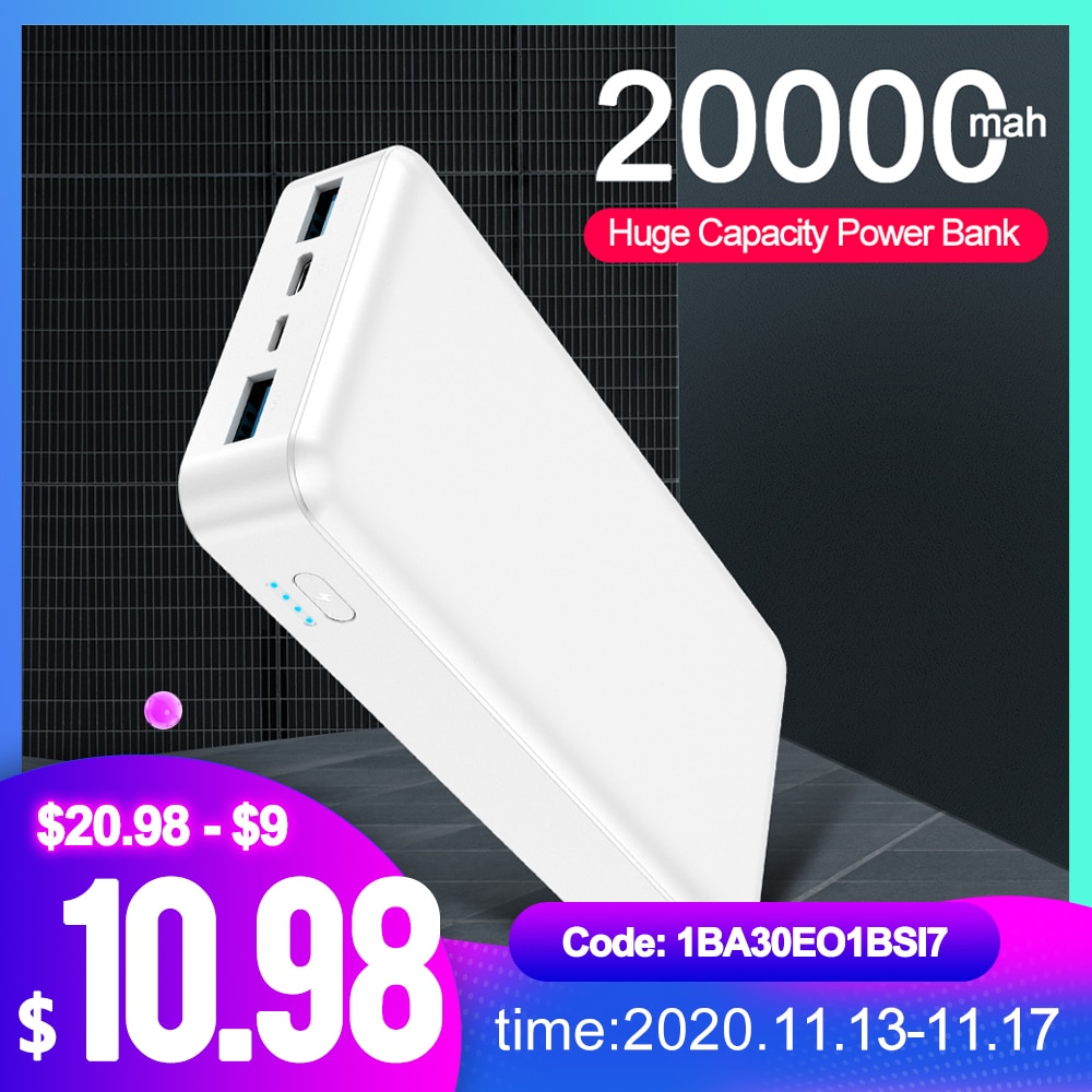 Original Quick Charge 30000mah Power Bank External Battery LED Portable ...