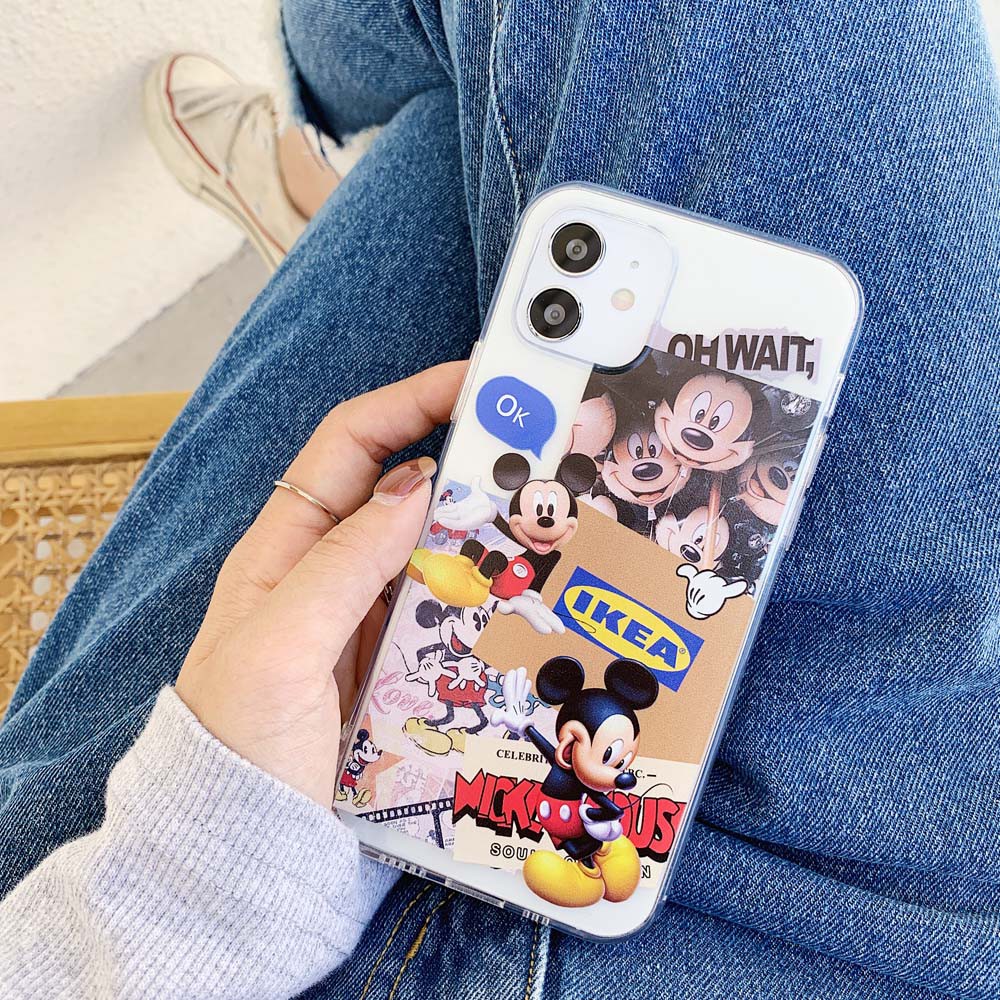 CASE FOR 12 pro max 12 mini cover IK EA Cartoon mouse bow Printing ...
