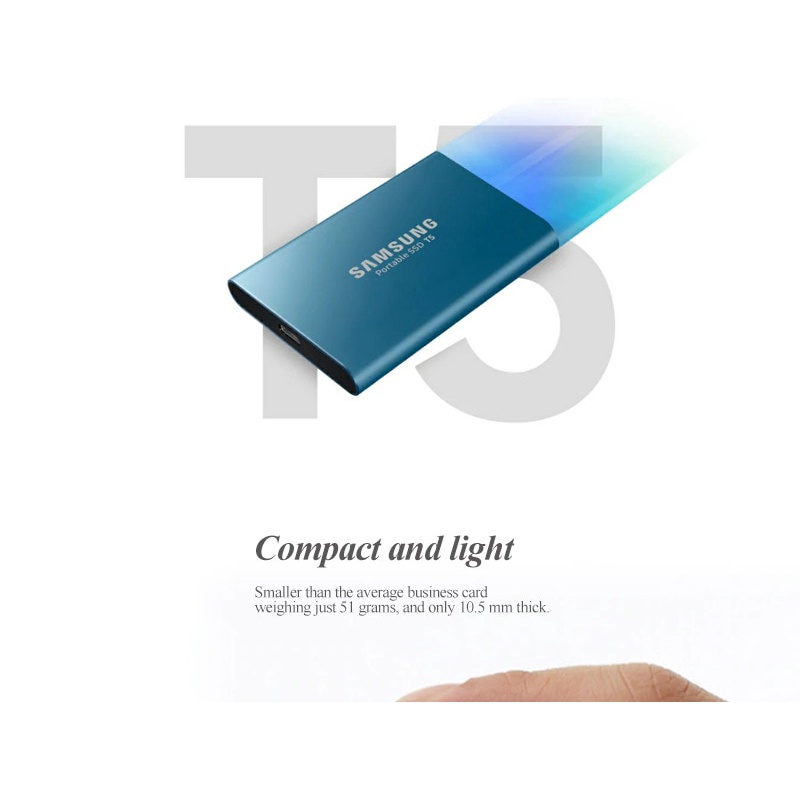 SAMSUNG T5 External SSD 500GB Solid State Drive USB 3.1 Gen2 Mini ...