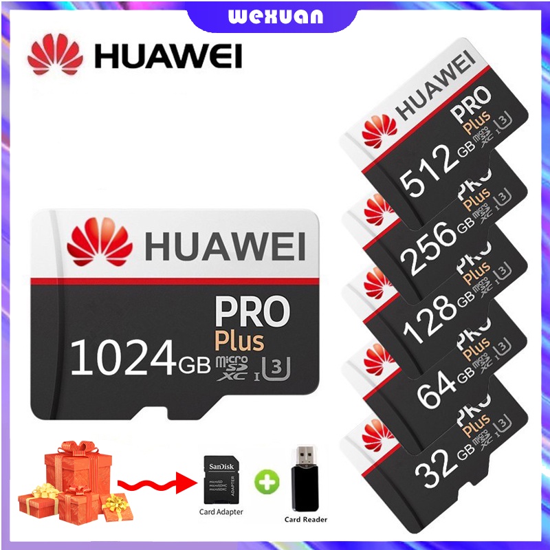 การ์ดหน่วยความจํา Micro SD HUAWEI 100MB S Class 10 32GB 256GB 512GB ...