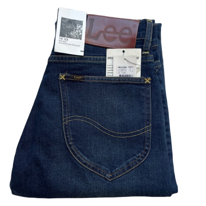 LEE กางเกงยีนส์ 747 Zed Mid Rise Slim Regular Straight ผู้ชาย 29x31 ของ ...