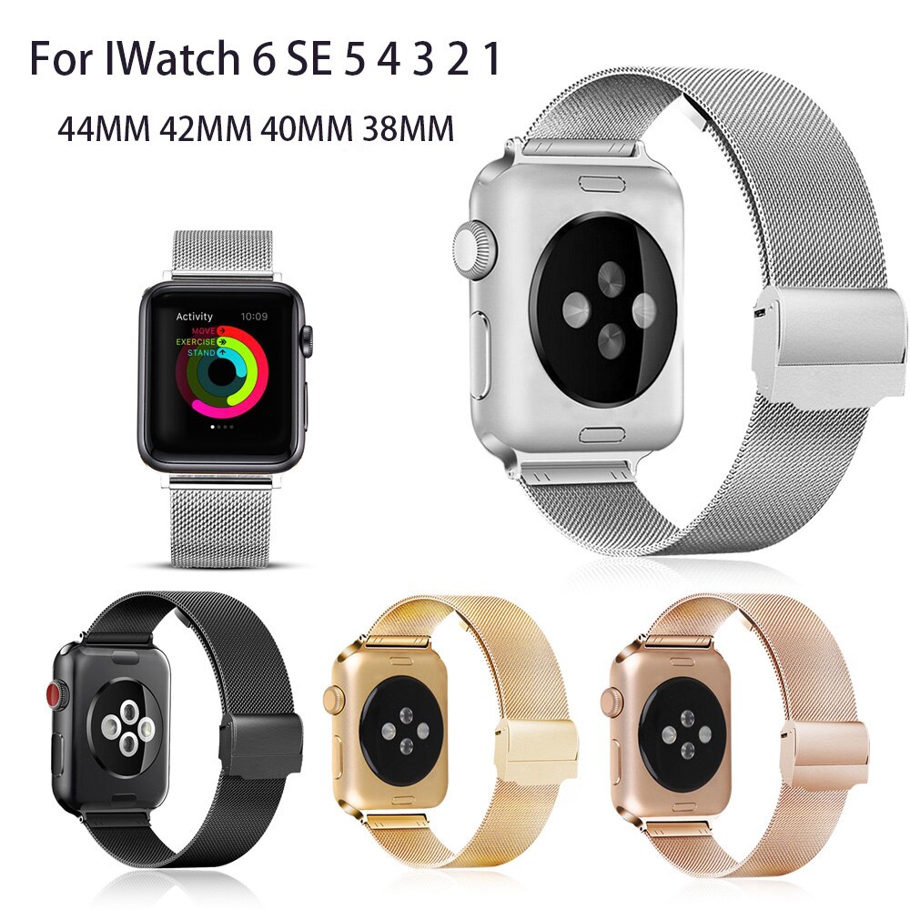 Milan stainless steel strap for Apple watch series 1, 2, 3, 42mm and ...
