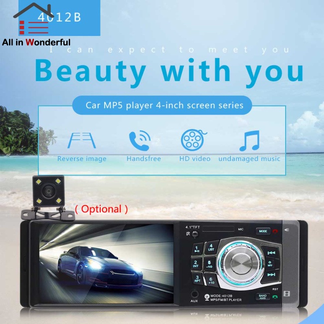 Ws เครื่องเล่น MP5 MP4 MP3 4.1 นิ้ว เสียบการ์ด Usb แฟลชไดรฟ์ บลูทูธ ...