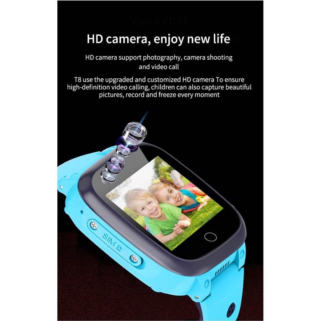 นาฬิกาเด็ก รุ่นT8W วัดอุณหภูมิได้ กันน้ำIP67 รองรับภาษาไทย,video call ...