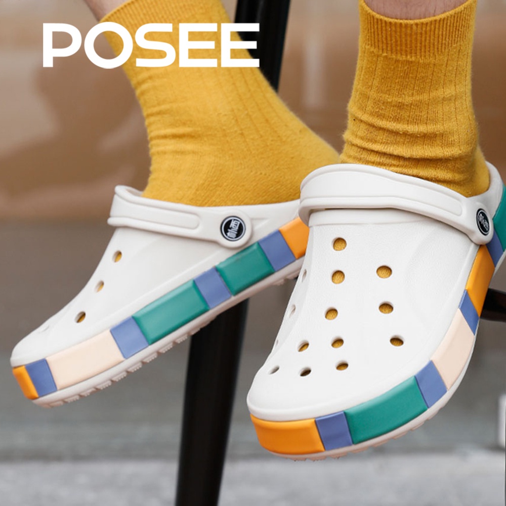 POSEE CROC Style รองเท้าแตะ รองเท้าทรงหัวโต แบบสวม PS4401 - p8nrv4kbzf ...