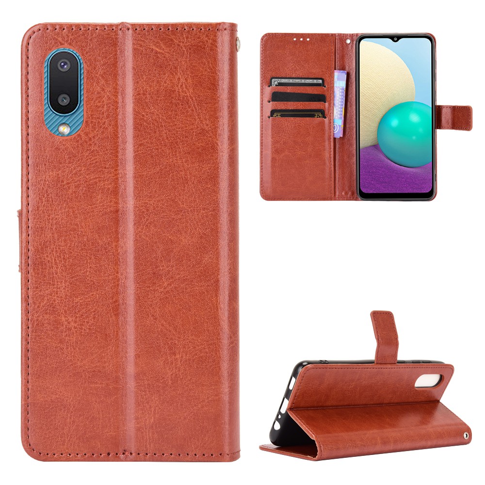 เคสสำ Samsung Galaxy A02 Case Leather Flip Back Cover Galaxy A02 A022F ...