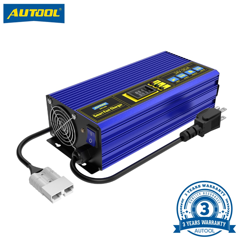 รับประกันสามปี AUTOOL EM160 ที่ชาร์จยกรถ 24V 24V Smart Fast Charger ...