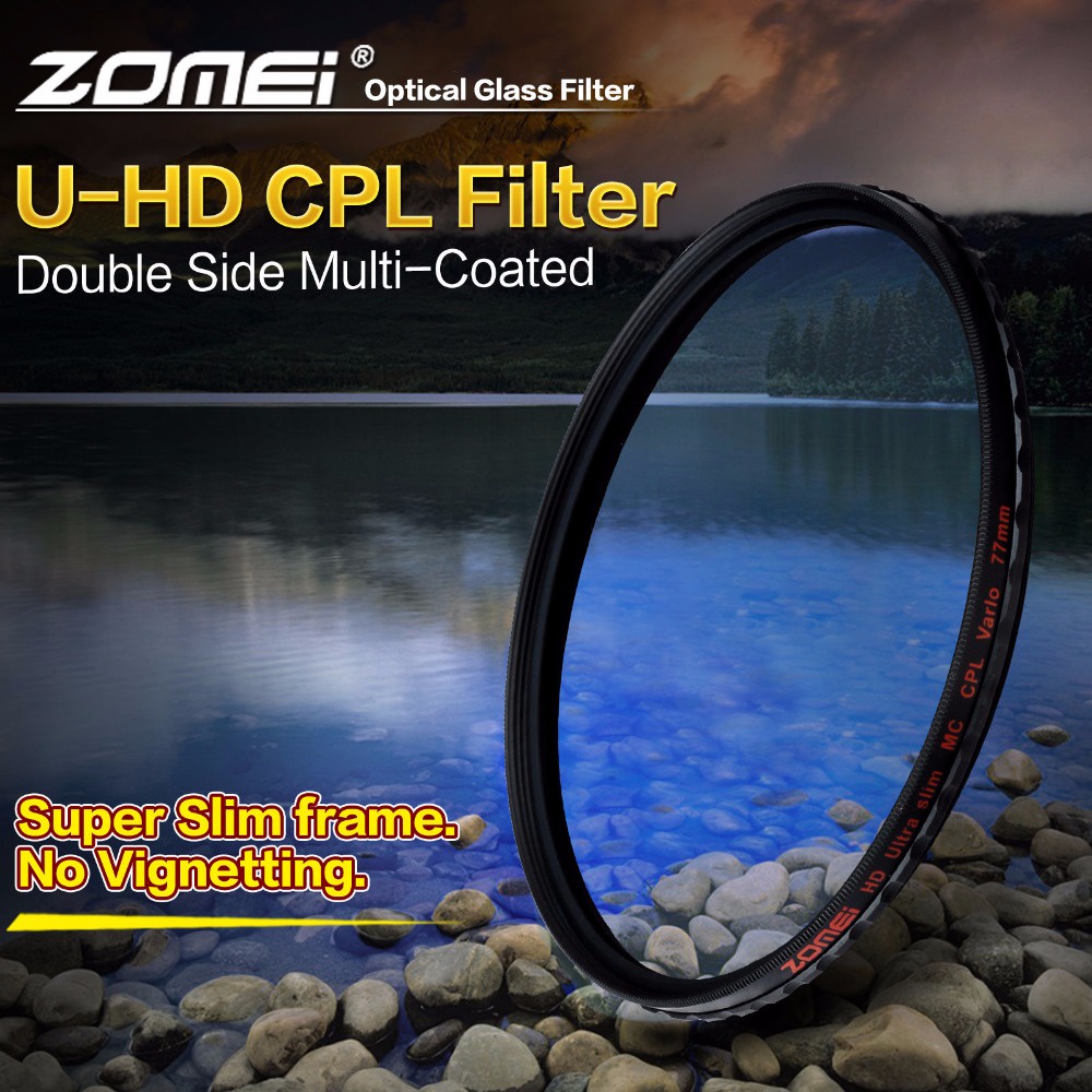Camera Filter a Polarizing Filter 49mm/52mm/55mm/ 58/62/ 67/72/ 77 ...