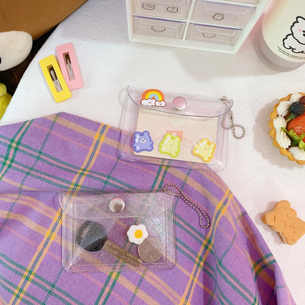 dz bag(BAG1413) กระเป๋า PVC ใส สำหรับใส่เหรียญ ใส่บัตร กระเป๋าใส่บัตร ...