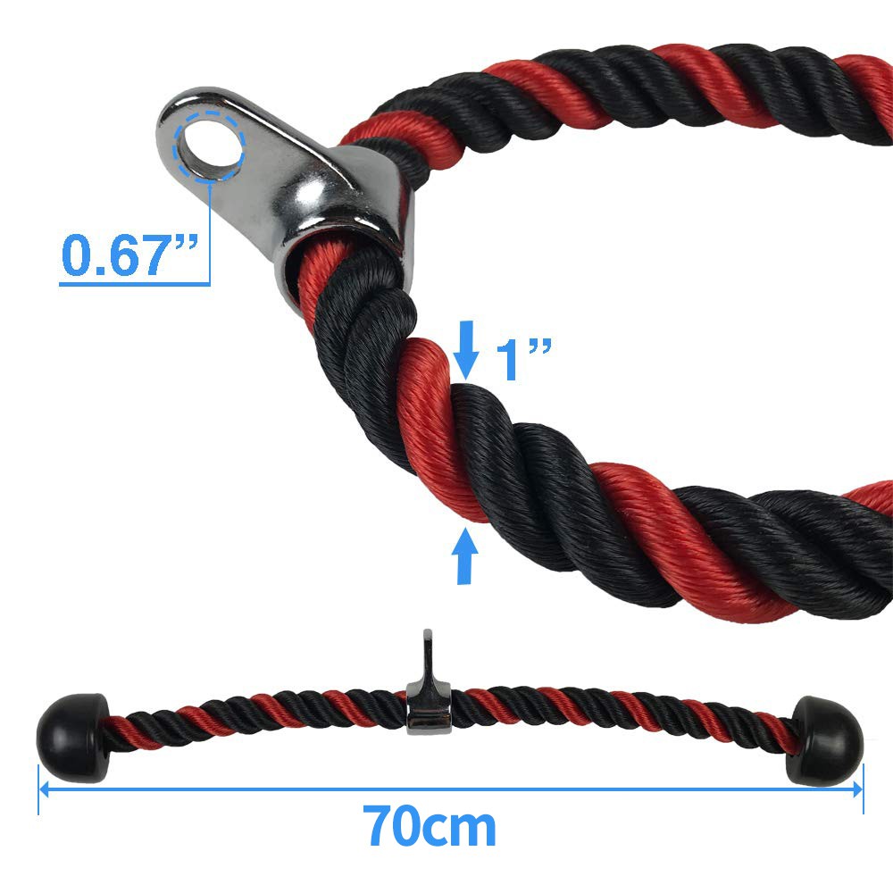 70cm Triceps Rope Pull Down Cord Heavy Duty Rope for Home Gym Workout ...
