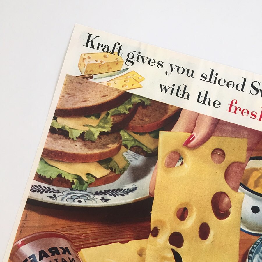 Poster - Kraft Swiss Cheese Ad 1957 - moontheory - ThaiPick