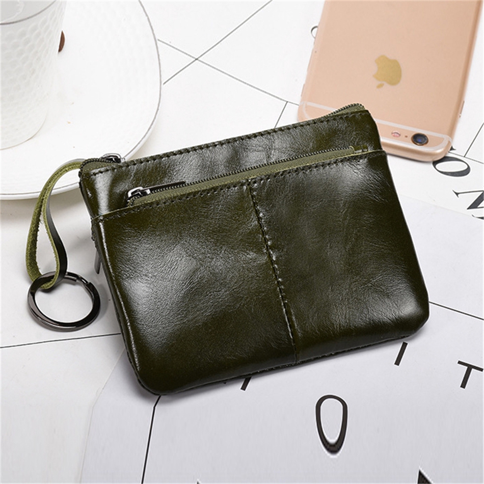 Mini Purse for Men Wallet Women Genuine Leather Zipper Vintage Short ...