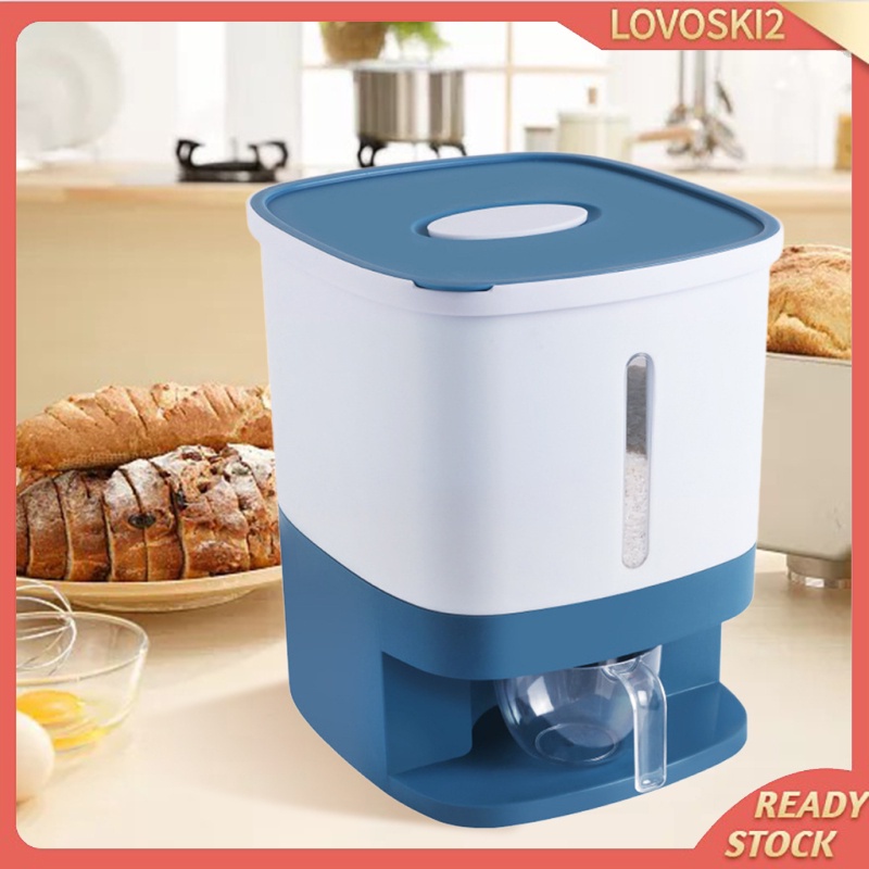 [DOUBLE] Automatic Cereal Rice Dispenser Storage Box Grain Food Rice ...