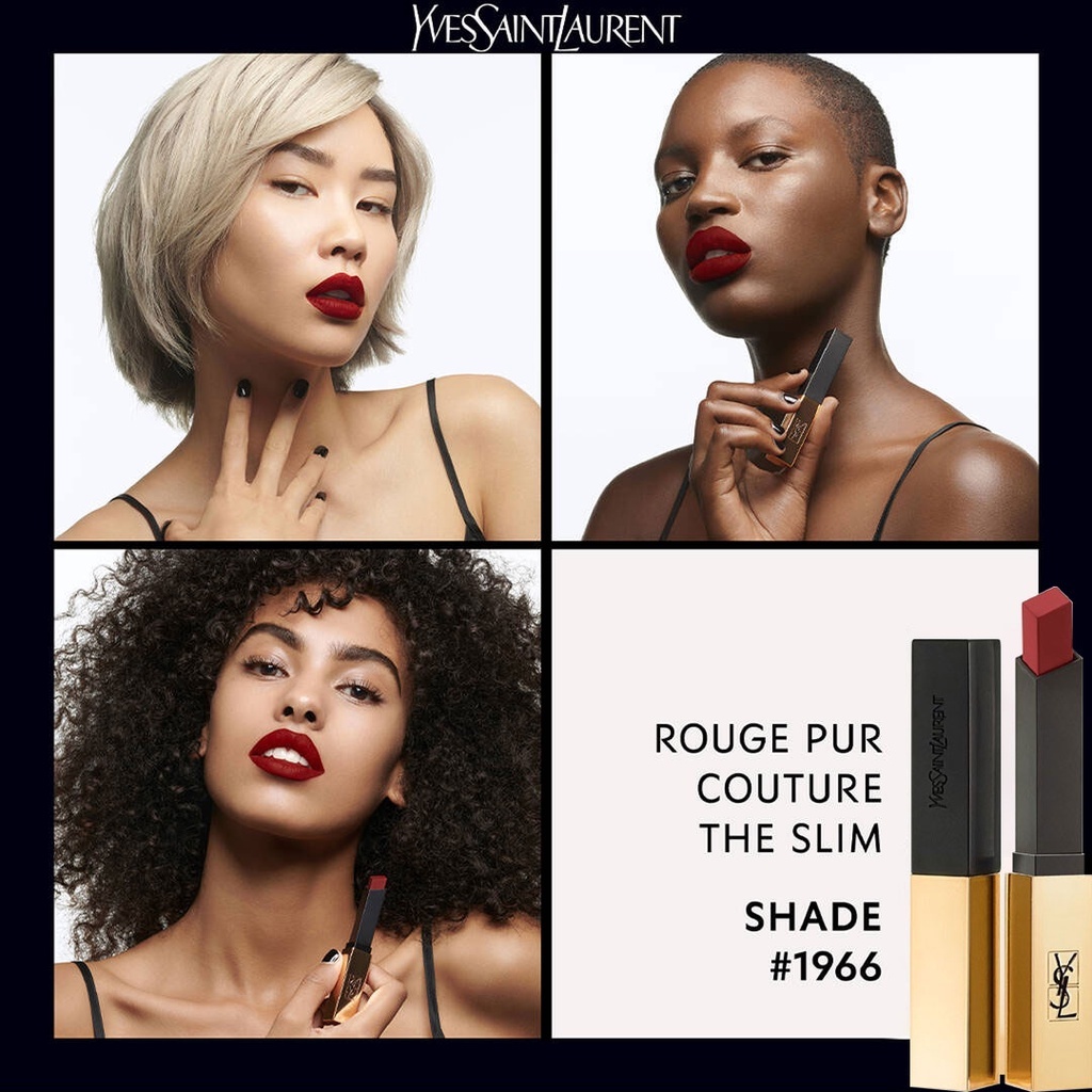 ลิปสติก YSL Lipstickลิปสติก 1966 Yves Saint Laurent ROUGE PUR COUTURE THE SLIM MATTE LIPSTICK สี ...