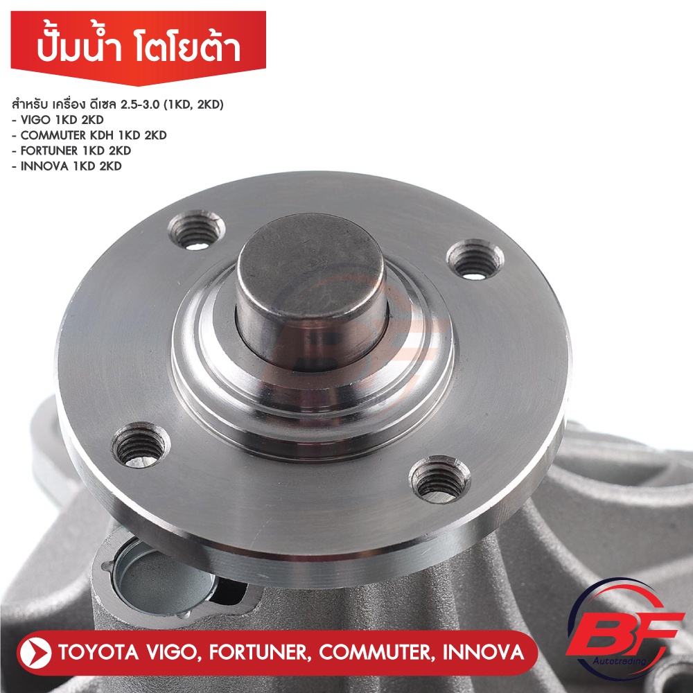 ปั้มน้ำประเก็นเหล็ก ปั้มน้ำtoyota VIGO FORTUNER COMMUTER วีโก้ ฟอร์จูน ...