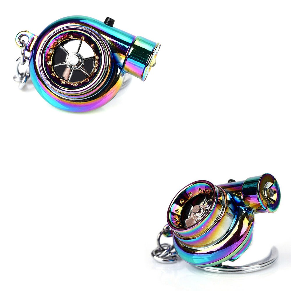 Neo Turbo Keychain Keyring Rainbow LED Light BOV Sound Turbocharger Car ...