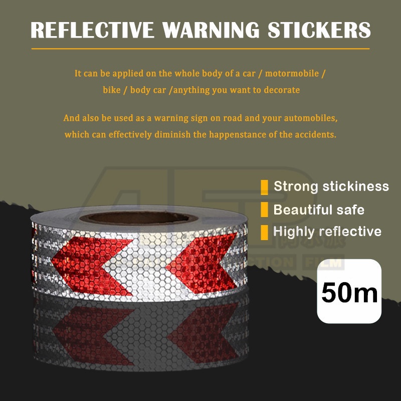 5cmX50m Free Shipping Reflective Strips Car Stickers for Car-Styling ...