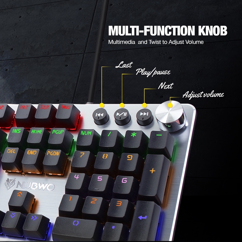 Nubwo NK-34KEYBOARD(คีย์บอร์ด)Gaming รุ่นFLICKER NK-34 ...