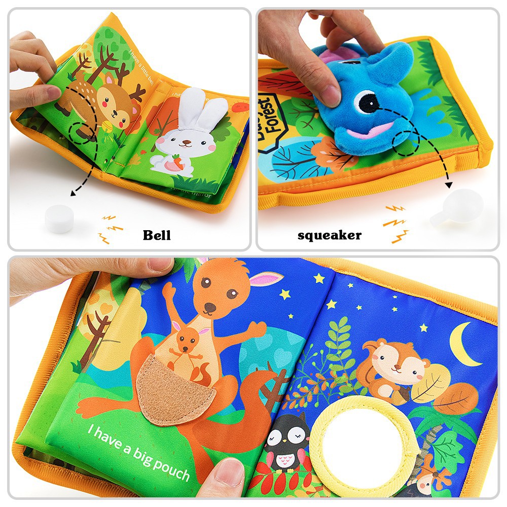 TEYTOY 2pcs Baby Soft Cloth Book Toddlers Early Education Toy Forest ...