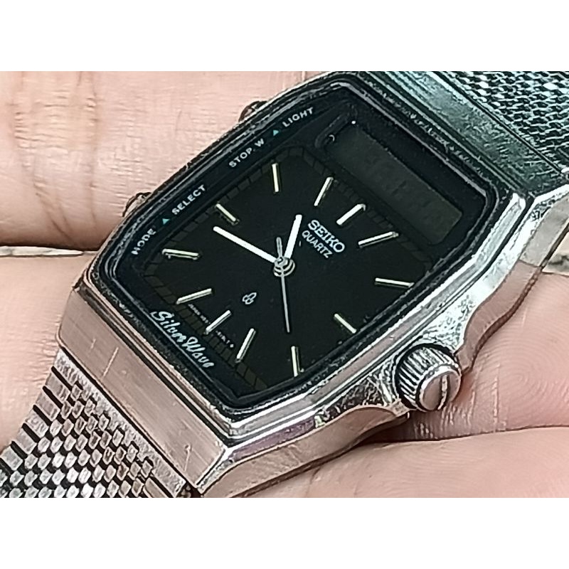 SEIKO Quartz Silver Wave H557-513A - vespeno106 - ThaiPick