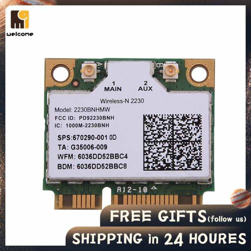 Welco 300Mbps Wireless-N 2230 2230BNHMW WiFi BT 4.0 Mini PCI-E Card ...