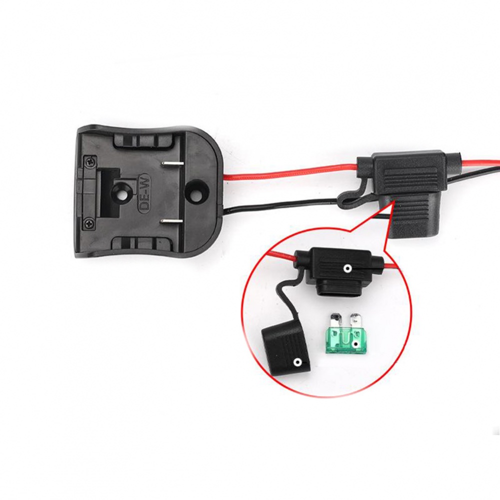 Battery Adapter Light 10.8V-12V 2 Wiring/cable Output 59X52X23mm Black ...