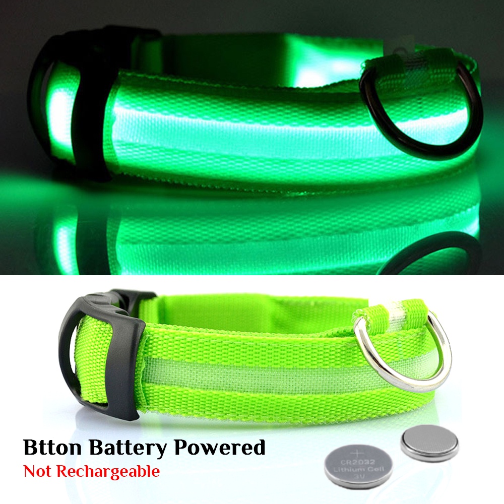 Luminous Collar Glowing Dog Collar LED Waterproof Adjustable Dog Night ...