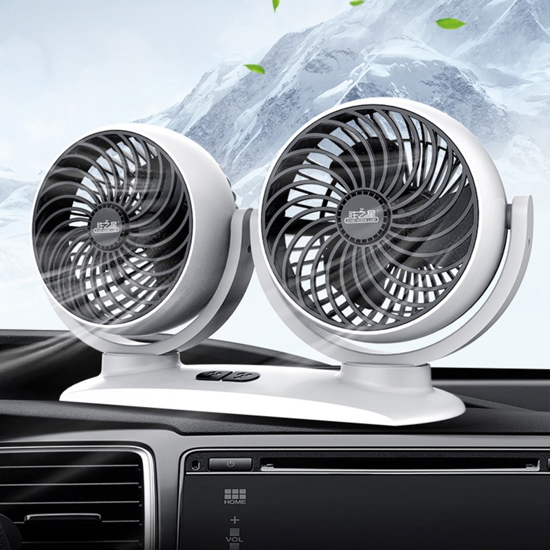 3 Gears Mini Car Cooling Fan Portable Auto Electric Fan Cool USB 12V ...