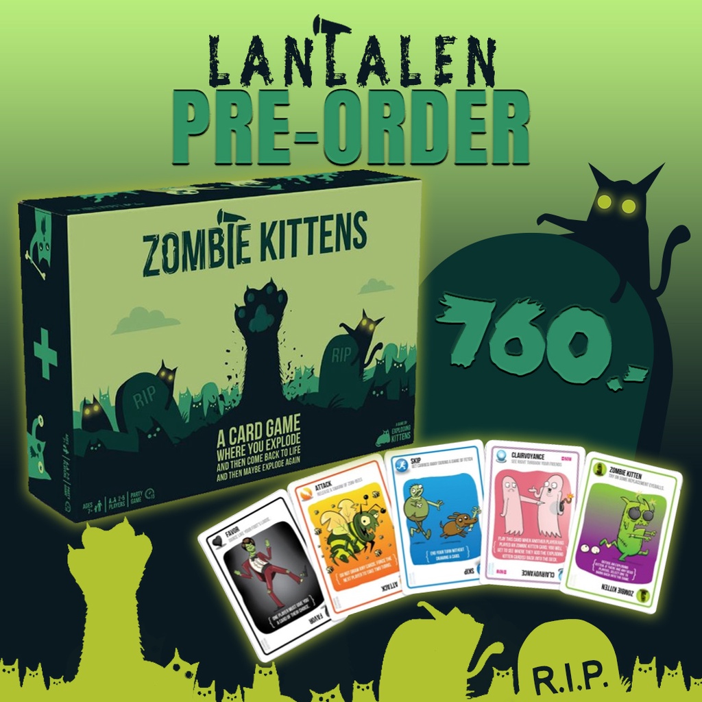 [Pre-Order] Exploding Kittens: Zombie Kittens ห่อปกเมจิกเทป+แถมซองพรี ...