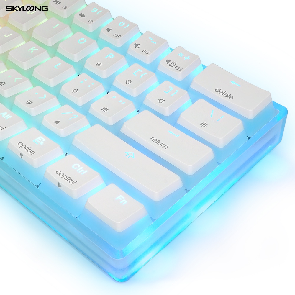 [SKYLOONG] Transparent bottom shell RGB mechanical keyboard V2-GK61 ...