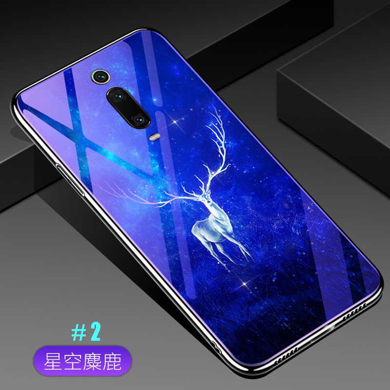 Xiaomi Redmi K20 / K20 Pro / Redmi 7 7A Case Fashion Blu-ray Glass Back ...