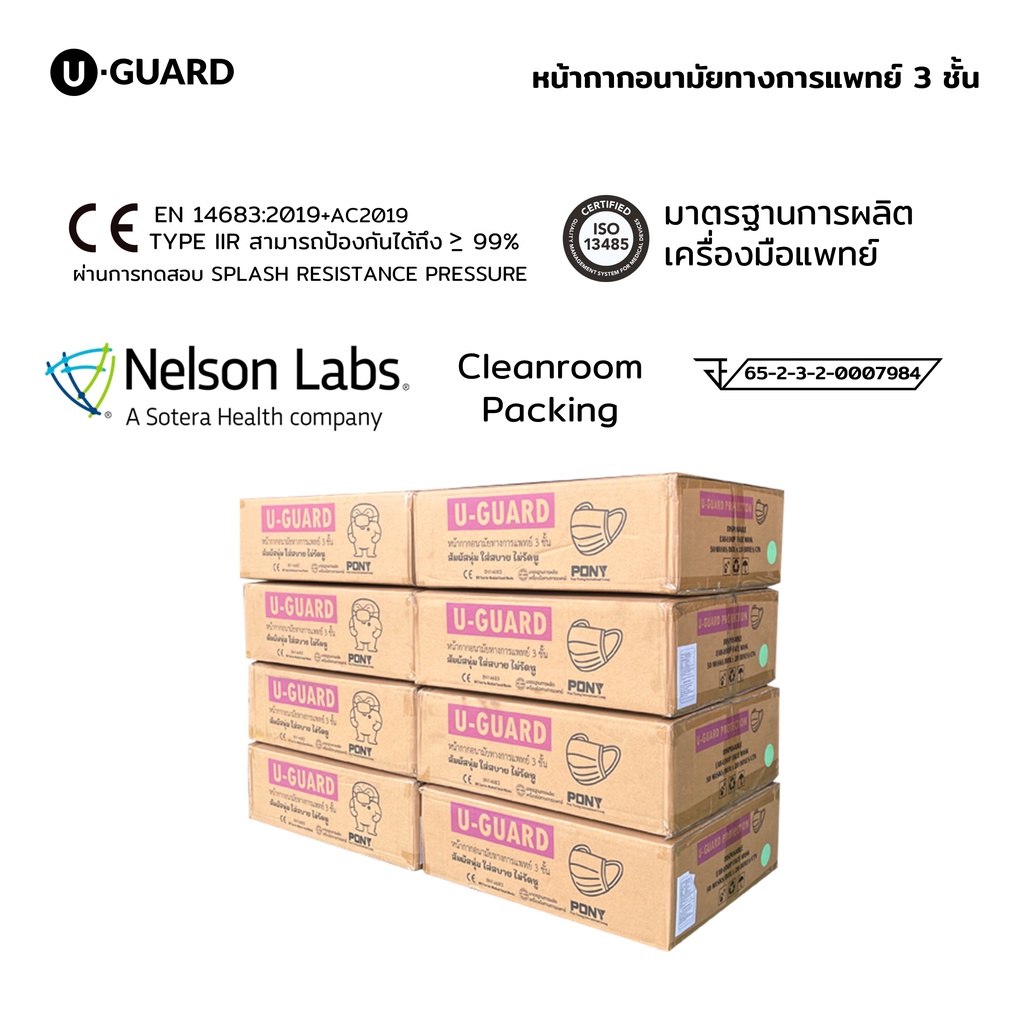 U-GUARD MASK หน้ากากอนามัยทางการแพทย์ 3 ชั้น (สีเขียว) - uguard_shop ...